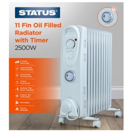 Ralph Yates & Sons | Status OFH11-2500WT1PKB 2500W 11 Fin Oil Filled ...