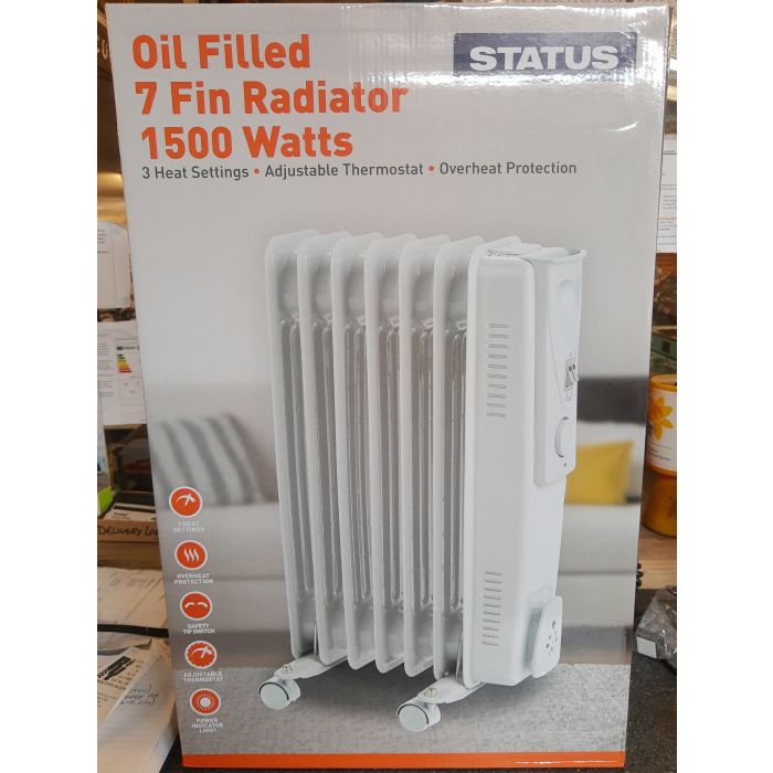 Ralph Yates & Sons | Status Oil Filled 7 Fin Radiator 1500 Watts ...